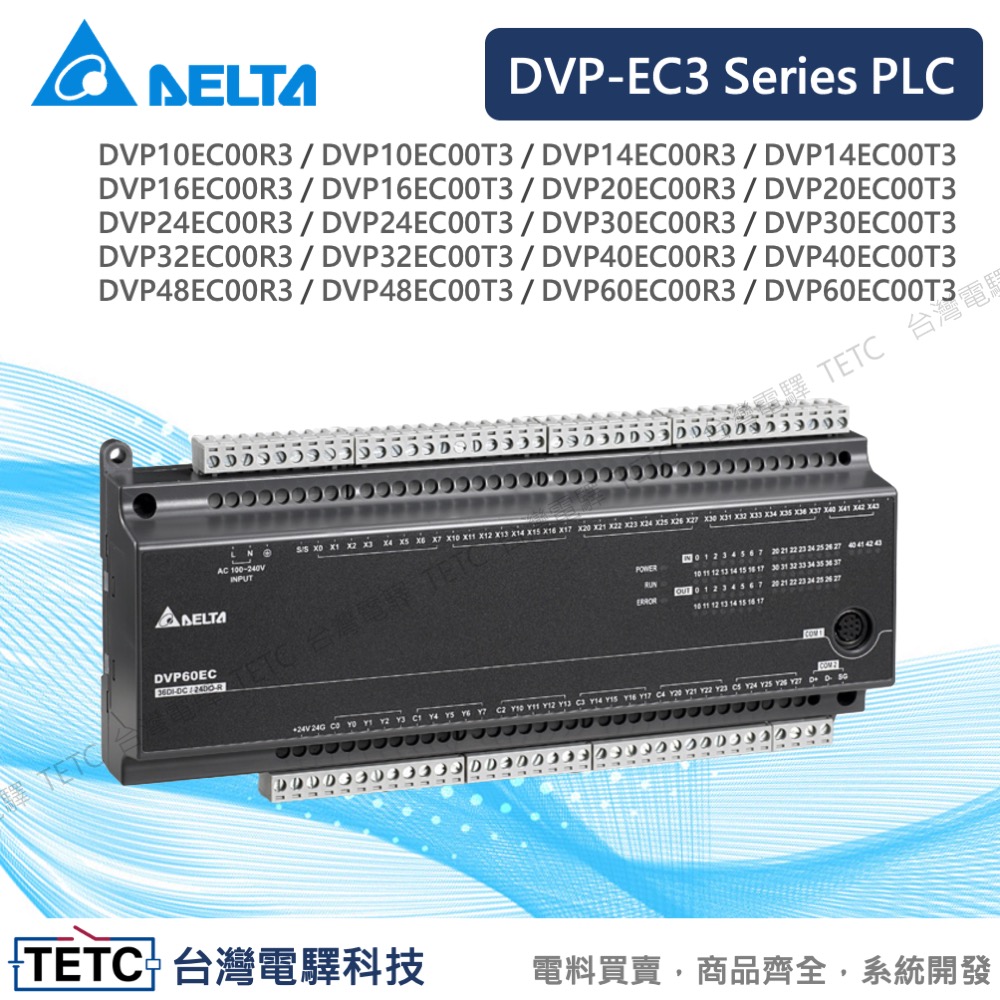 DELTA DVP-EC3 Series PLC :: TETC 台灣電驛科技有限公司